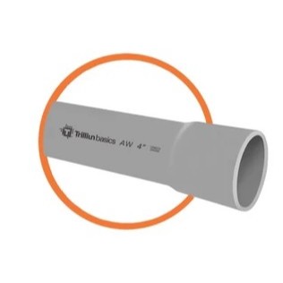 Jual Pipa uPVC C Trilliun Abu-Abu 4 Meter + Mof 2 1/2" Inch ke 4" Inch ...