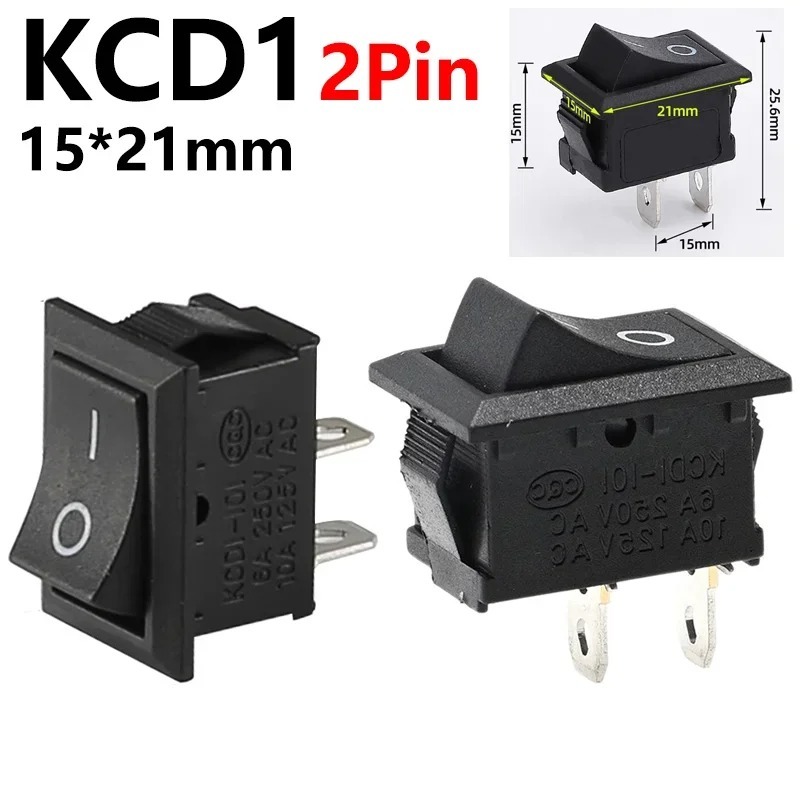 Jual Saklar Power On Off Mini 2Pin Saklar Kecil Rocker Switch KCD-1 ...