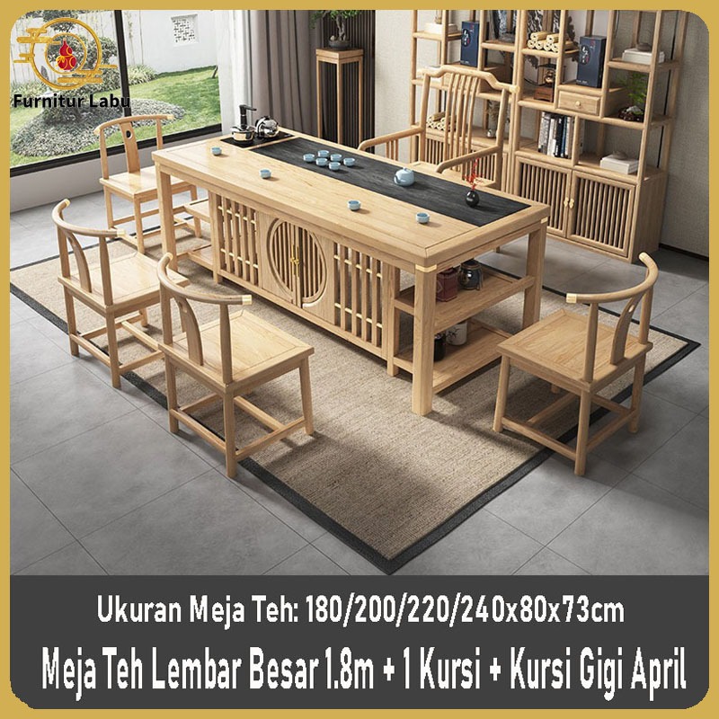 Jual Meja Teh Cina Elegan Kayu Solid/Meja teh kayu padat kursi ...