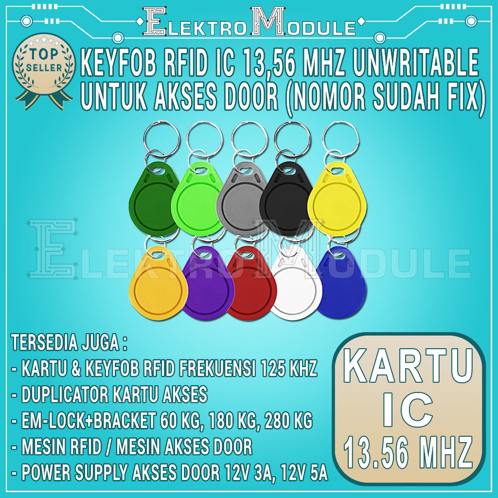 Jual RFID 13.56 MHz 1K Keyfob Tag NFC Gantungan Kunci Unwritable ...