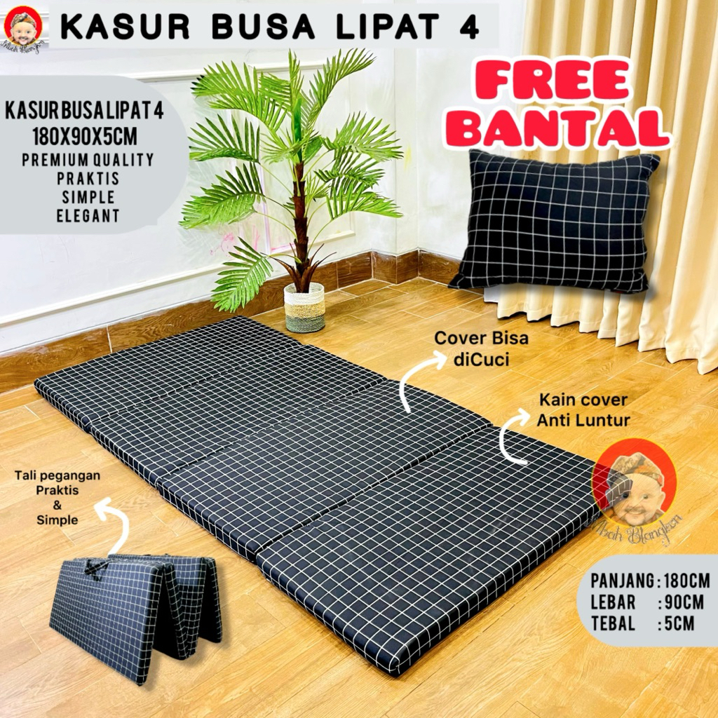 Jual Mbah Blangkon - KASUR BUSA LIPAT 4 FREE BANTAL TEBAL 5cm UK ...