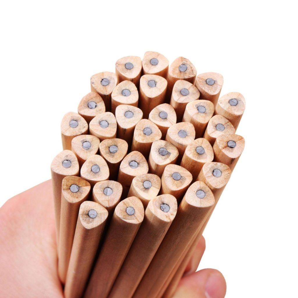 Jual Pensil Kayu Polos Segitiga (Belum Diserut) | Shopee Indonesia