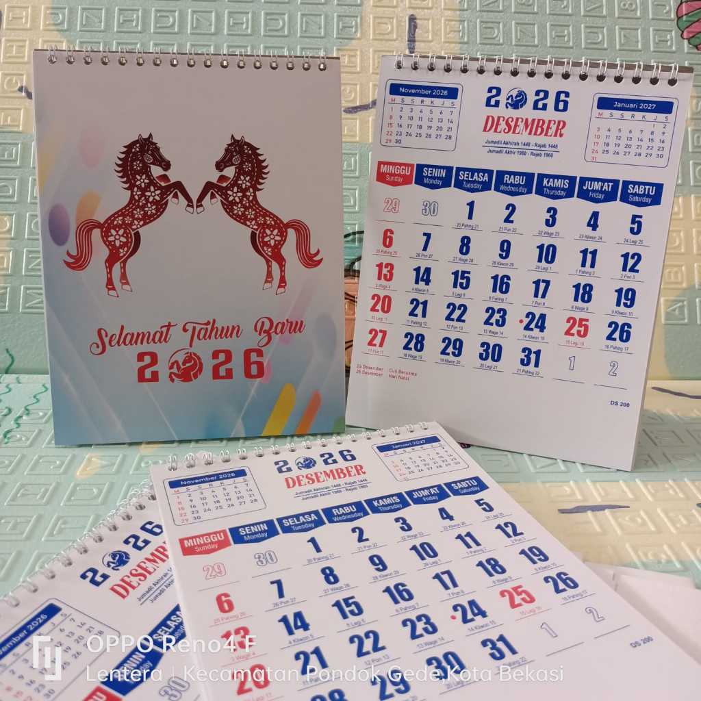 Jual Kalender Meja Standar Angka Biru Potrait 2026 | Shopee Indonesia