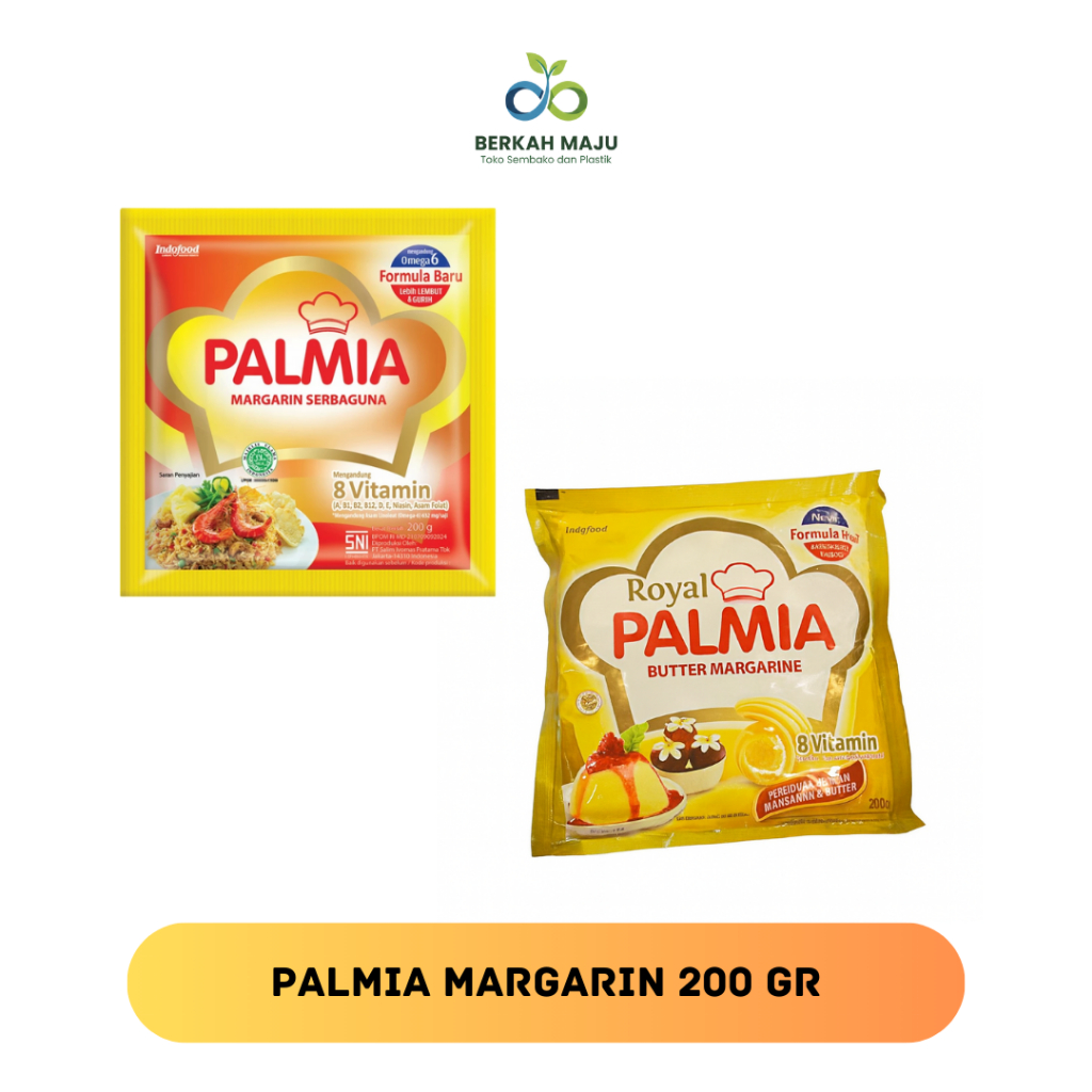 Jual Palmia Margarine Sachet 200gr - Mentega Serbaguna & Royal Butter ...