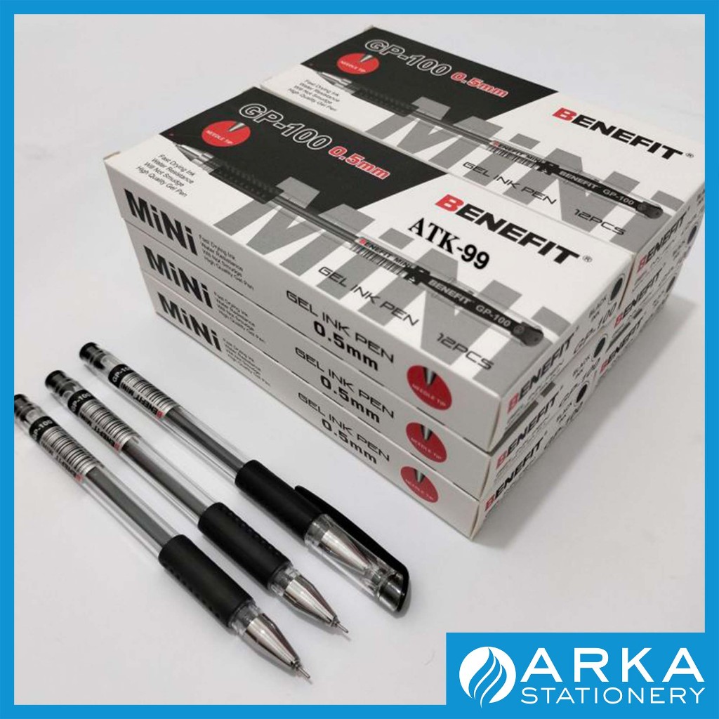 Jual [SATUAN] BENEFIT BALL PEN PULPEN PENA GEL GP-100 MURAH BERKUALITAS ...