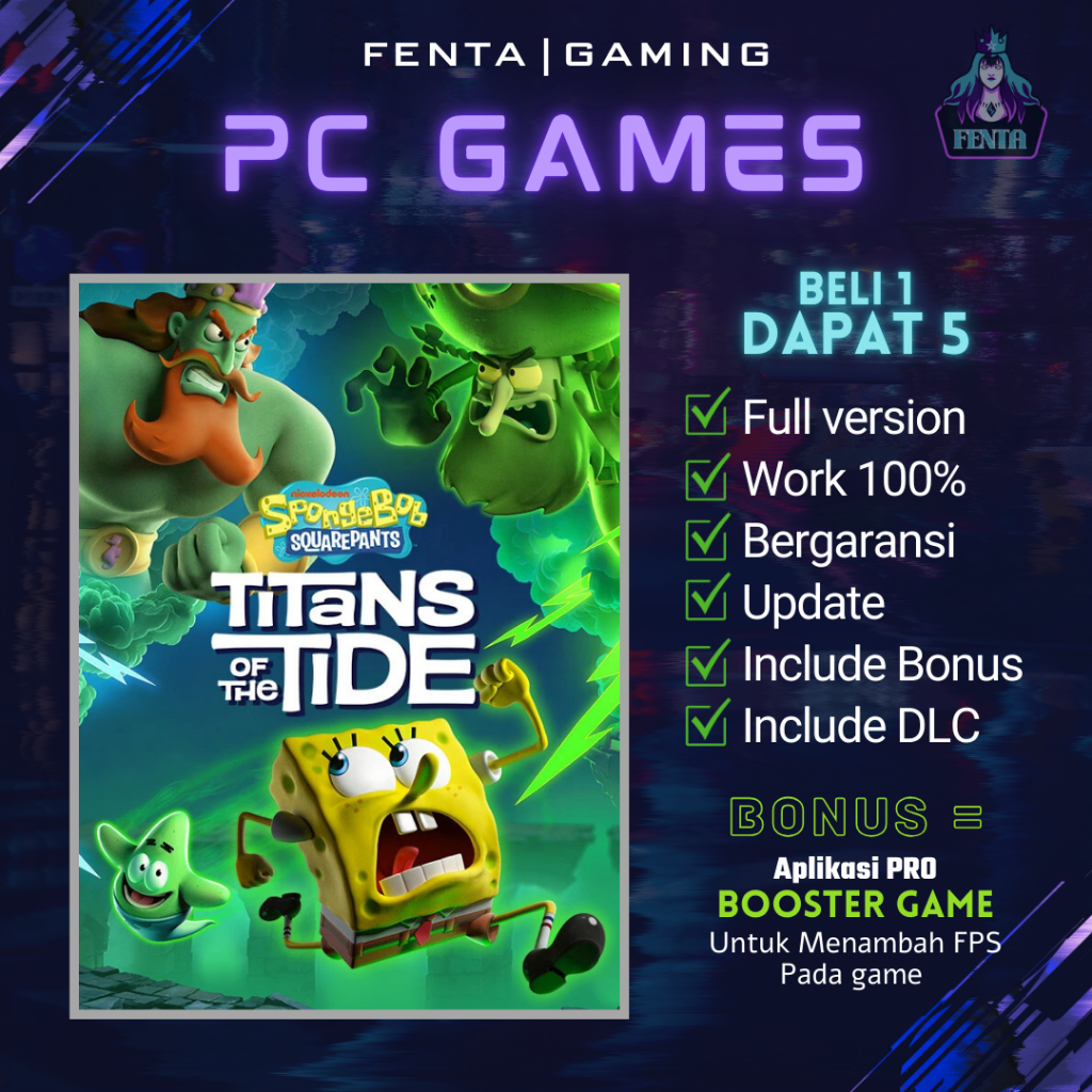 Jual SPONGEBOB SQUAREPANTS TITANS OF THE TIDE - GAME PC - GAME LAPTOP ...