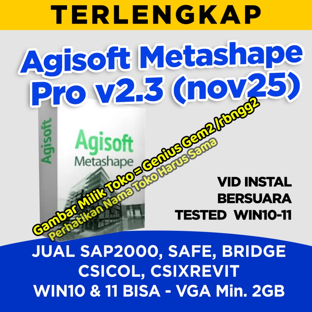 Jual Agisoft Metashape Pro 2.3 WIn Full Version Vid Install ada ...