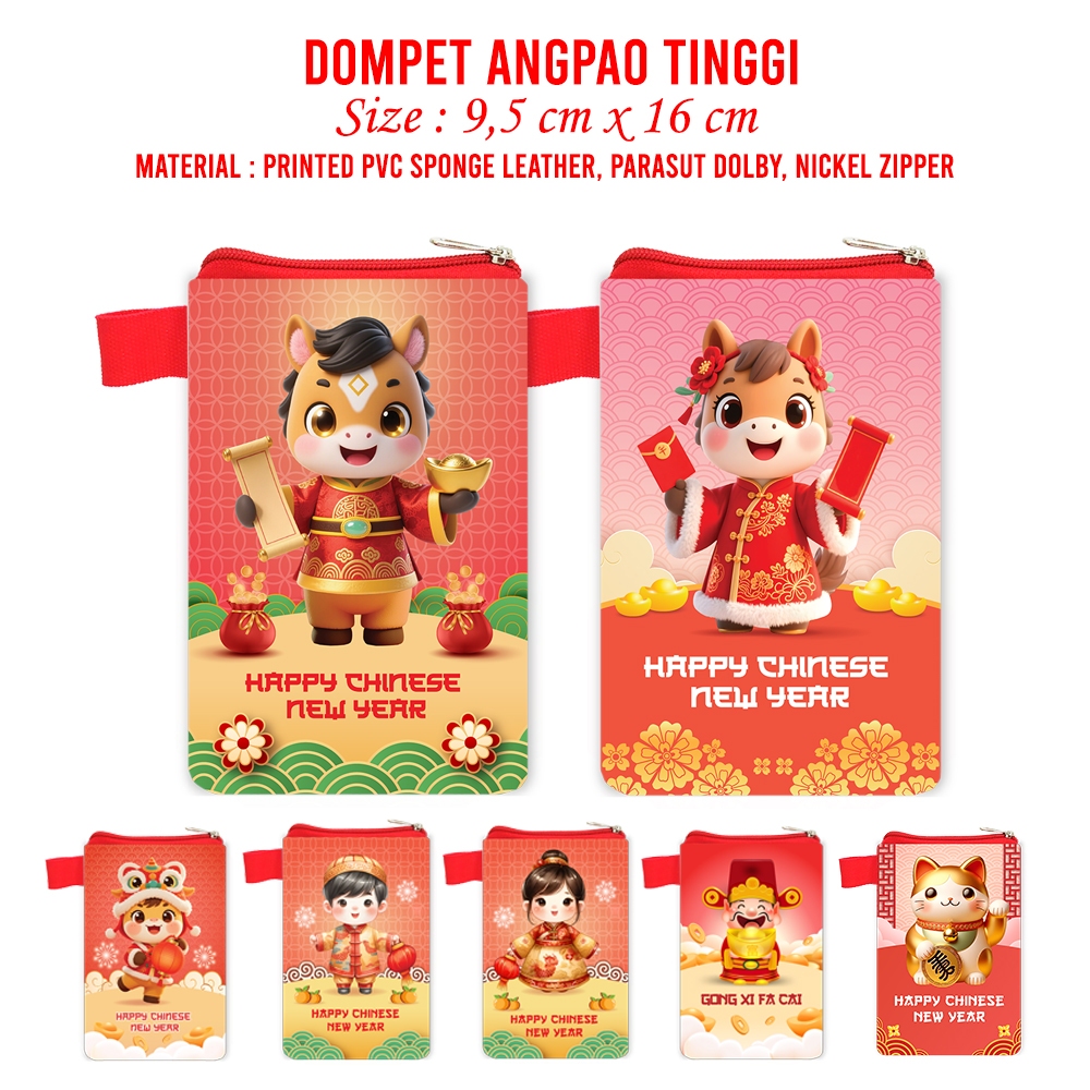 Jual Dompet Tinggi Imlek Seri Kuda Dompet Angpao Imlek Kuda Horse Tahun ...