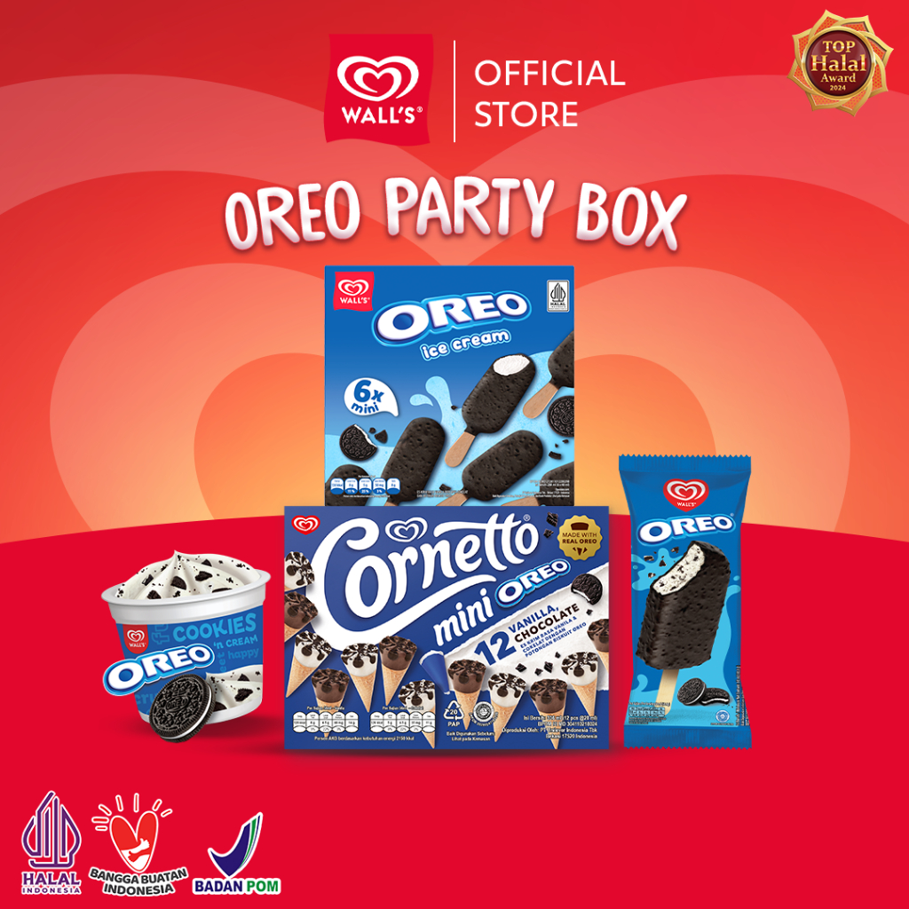 Jual Wall's Oreo Party Pack - Es Krim / Ice Cream | Shopee Indonesia