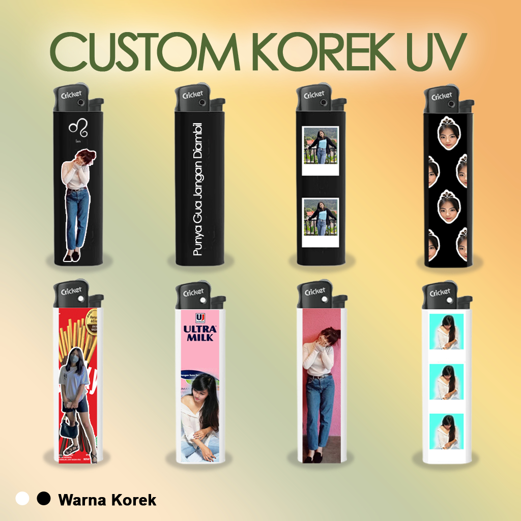 Jual [Bisa COD] [No PO] Custom Korek Cricket Gambar/Foto Bebas Sesuai ...