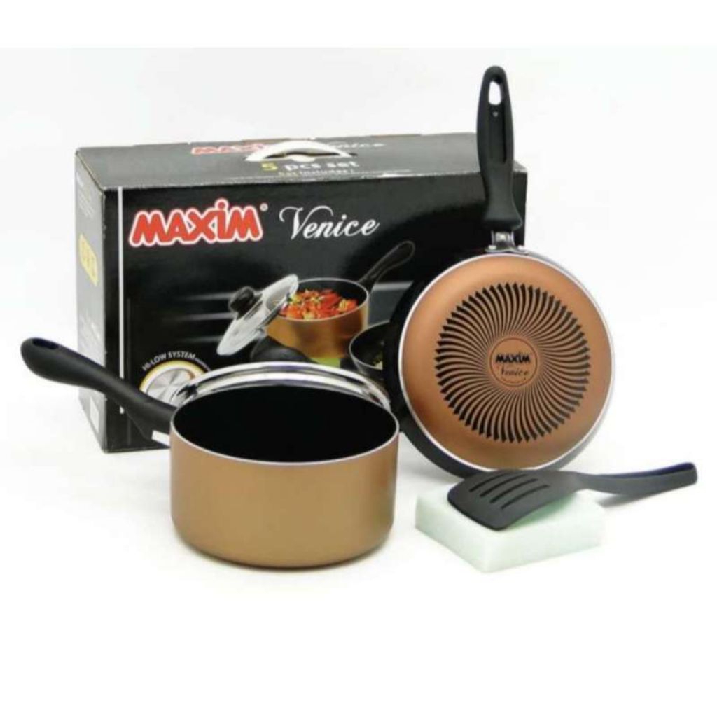 Jual Panci Teflon Maxim Venice set isi 5 pcs | Shopee Indonesia