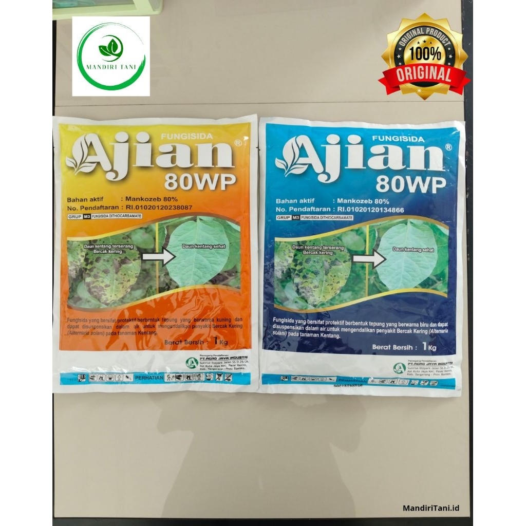 Jual AJIAN 80 WP | FUNGISIDA MANKOZEB 80%. Efektif mengendalikan ...