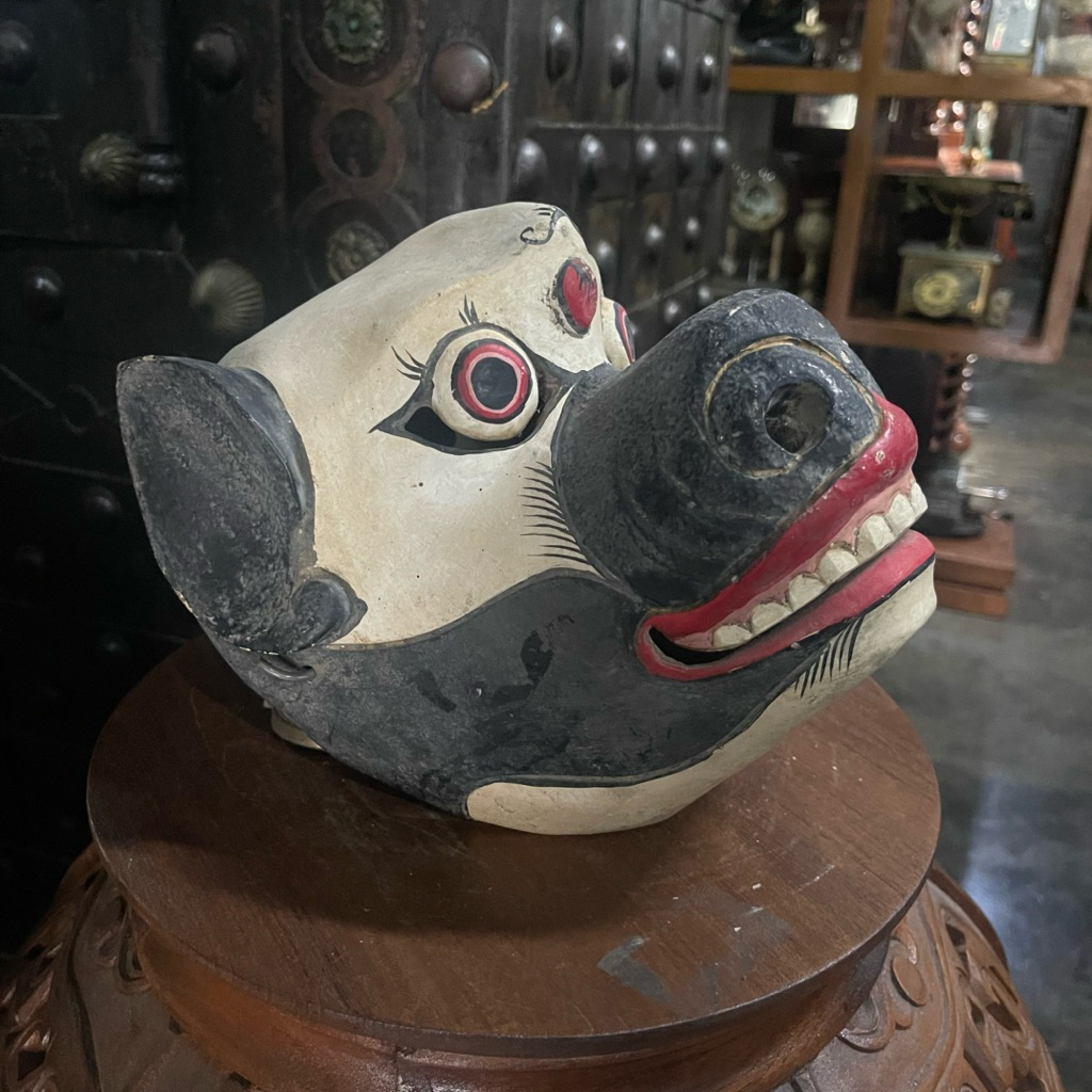 Jual Topeng Kayu Anjing Putih Lawas Jadul Tua | Shopee Indonesia