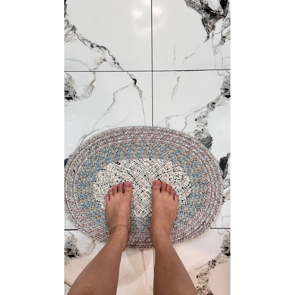 Jual Kesed Lantai Estetik Sumbu Oval Tebal Menyerap Air | Shopee Indonesia