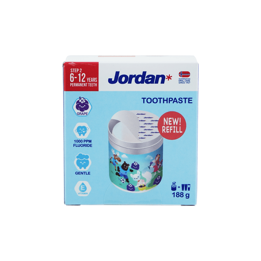 Jual Jordan Oral Care Kids Toothpaste STEP 2 GRAPE REFILL (188GM ...
