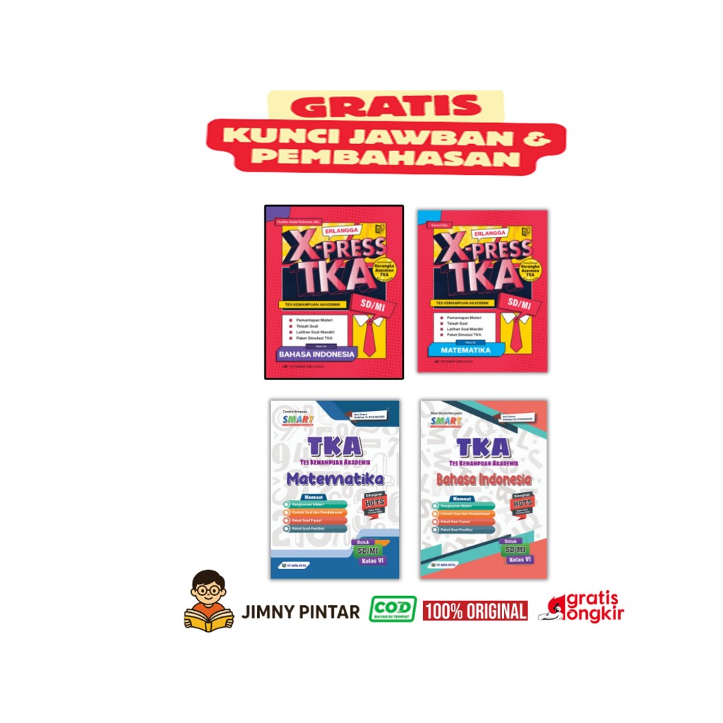Jual BUKU XPRESS SMART TKA SD/MI Matematika & Bahasa Indonesia ( GRATIS ...