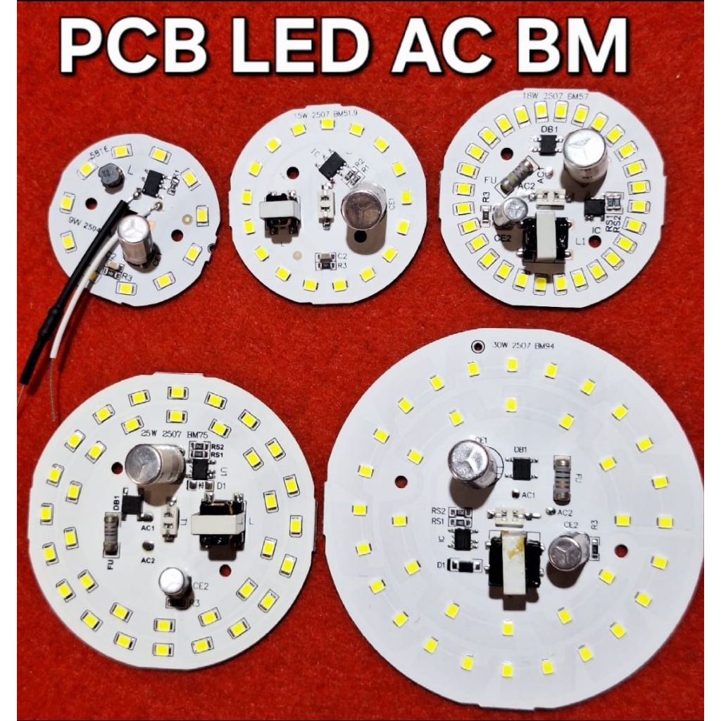 Jual PCB LED AC BM 9 12 15 18 25 30 40 50 WATT | Shopee Indonesia
