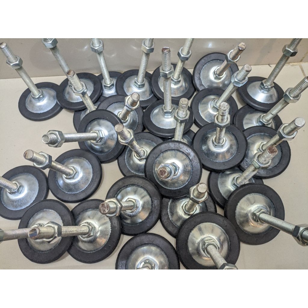 Jual 1 set kaki meja adjuster conveyor M-16x15CM (galvanis) | Shopee ...