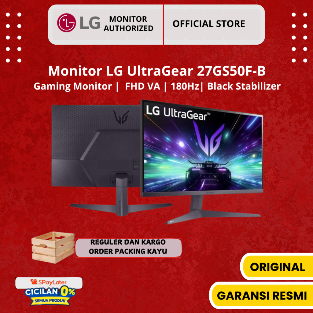 Jual LG UltraGear 27GS50F-B 27 Inch FHD VA Gaming Monitor 5ms 180Hz ...