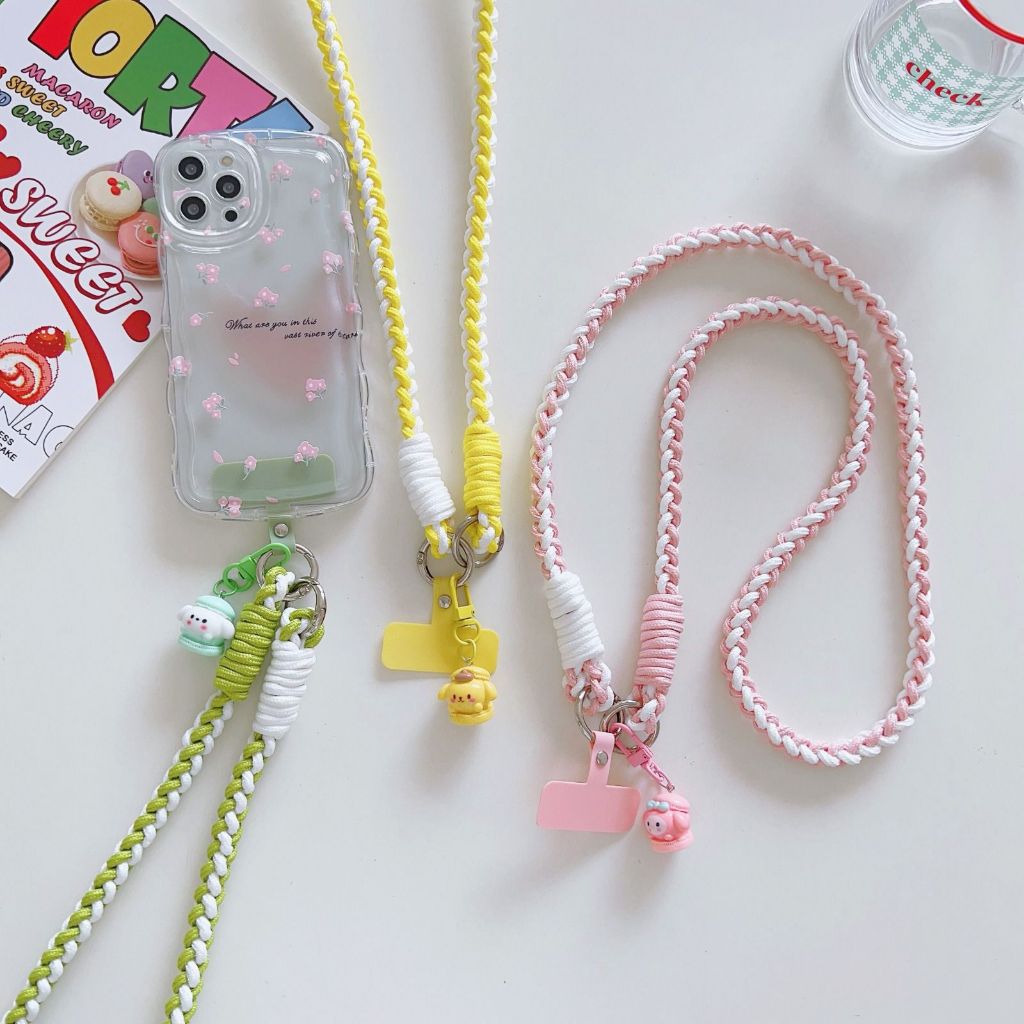 Jual Tali Hp Lanyard Motif Kepang /Tali Hp Kalung Motif Kepang Korean ...