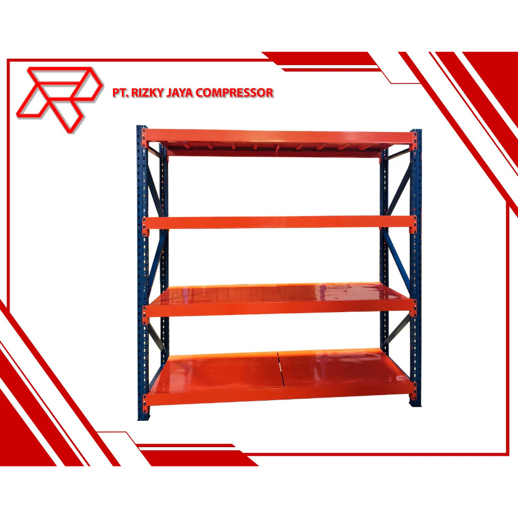 Jual RJC Rack Gudang Besi 500kg rak Gudang 4 susun 2 meter 500 kg ...