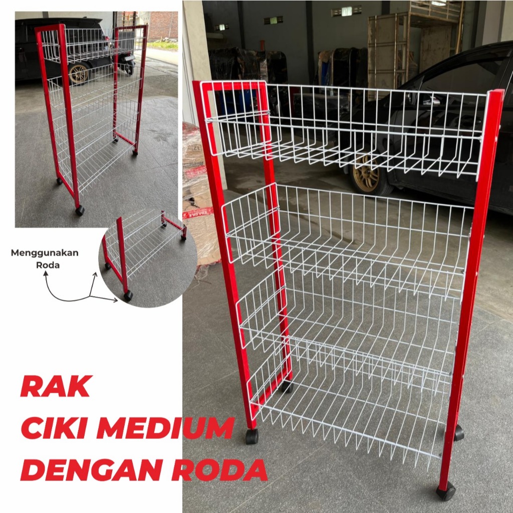 Jual Rak Ciki Snack Susun 4 dengan Roda paling hemat Termurah Se ...