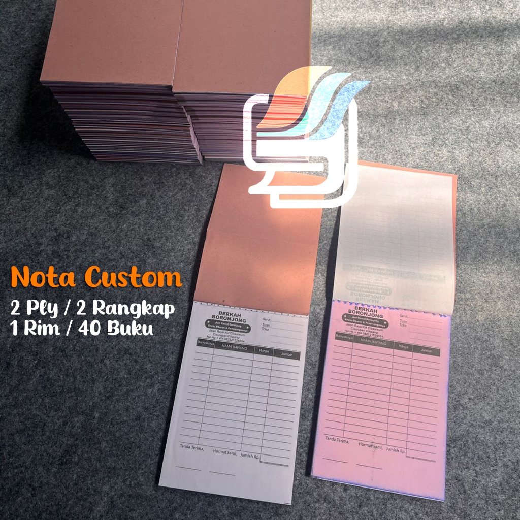 Jual SidsPrint Nota Custom NCR 2 Ply Isi 40 Buku 10x15 cm – Cetak Logo ...