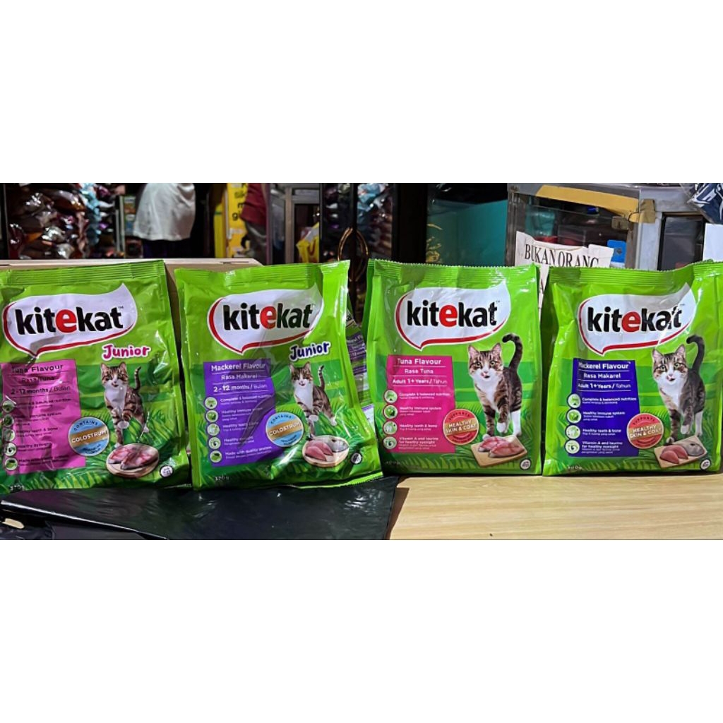Jual KITEKAT DRY FOOD MAKANAN KUCING PREMIUM ALL VARIAN 370 GR & 400 GR ...