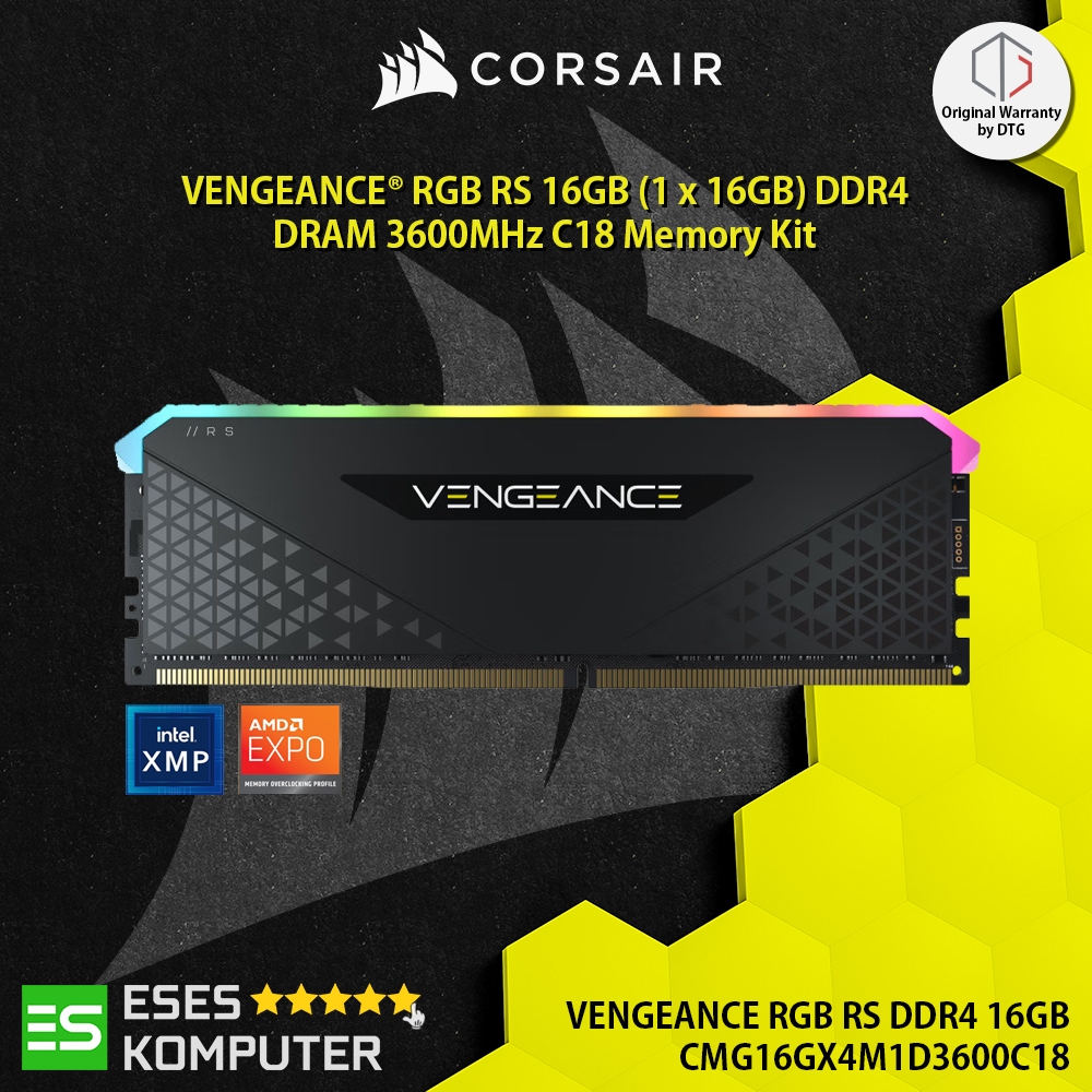 Jual RAM Corsair DDR4 Vengeance RGB RS 16GB (1X16GB) 3600MHz C18 ...