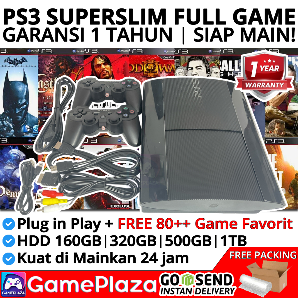 Jual PLAYSTATION 3 PS3 CFW HEN SUPERSLIM FULL GAME | HDD 500GB/1TB ...