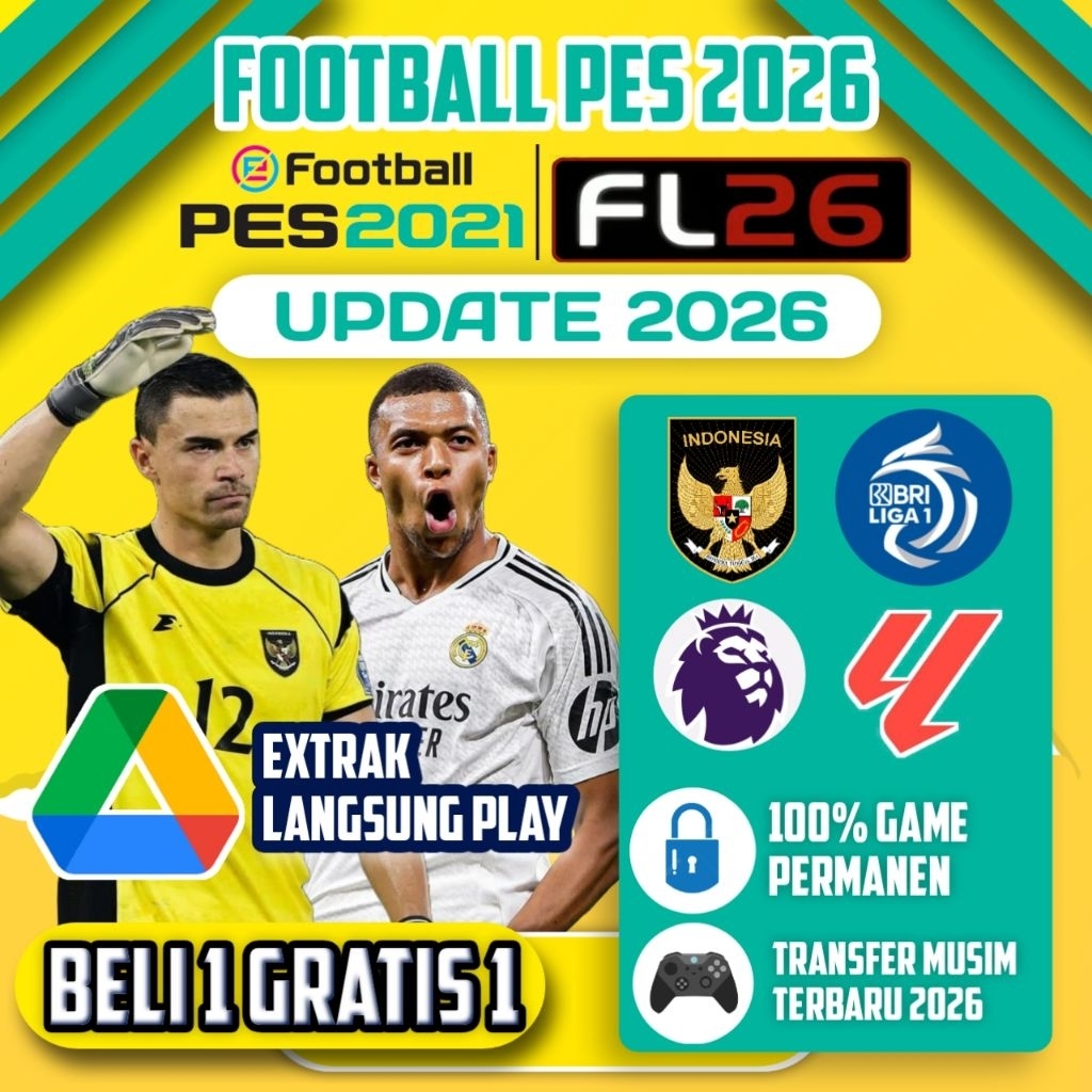 Jual PES 2021 DAN FL FOOTBALL LIFE 2026 UPDATE PATCH 2026 TERBARU GAME ...