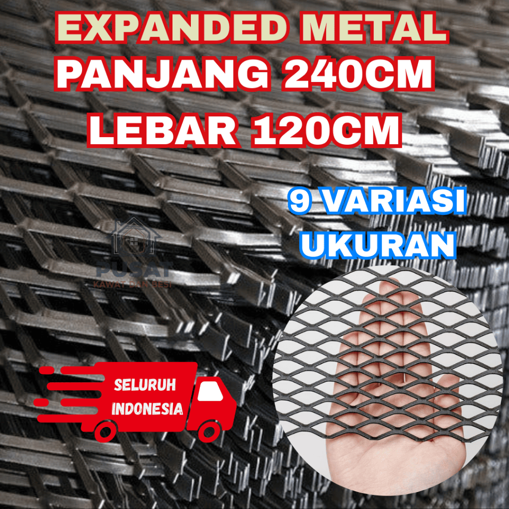Jual Expanded Metal Jaring Kandang/Pagar Tebal | P. 240cm L. 120cm | 9 ...