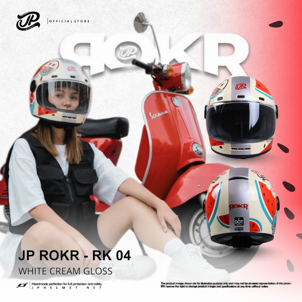 Jual Helm Full Face Retro Pria Wanita Harian Motor Matic Tebal Nyaman ...