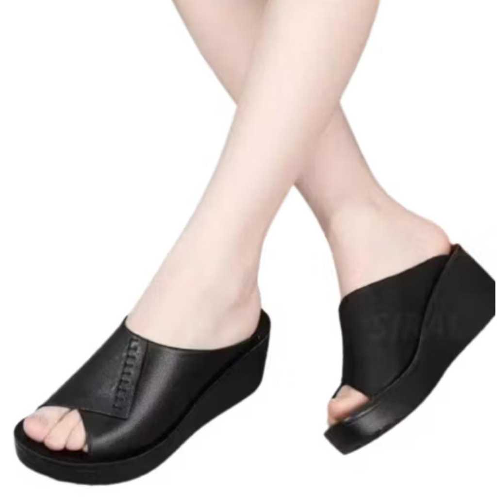 Jual Yoenkoe Sandal CeweHk Tinggi Type Slop Rajut Model Kekinian Nyaman ...