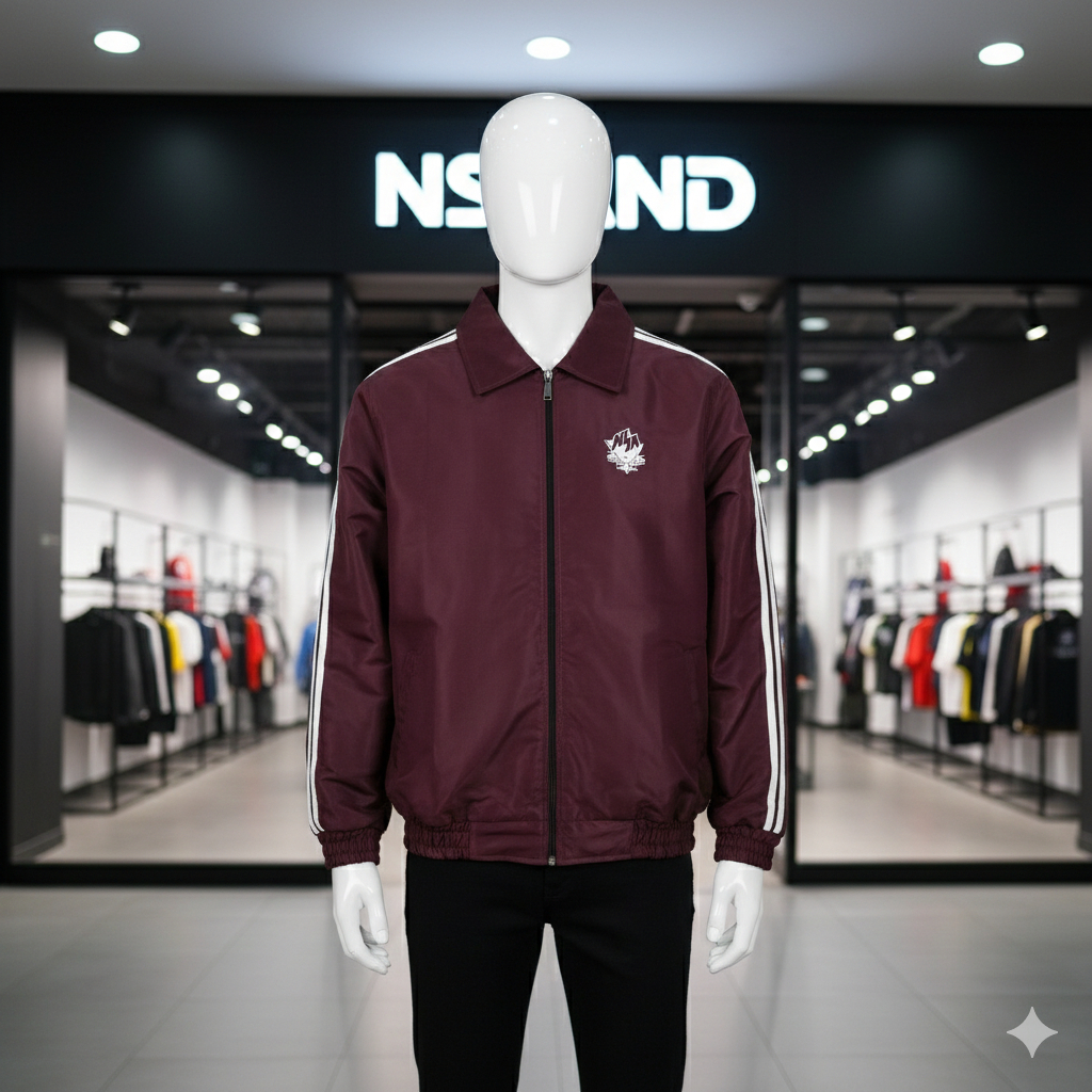Jual Nsa Ind Tracksuit tracktop Jacket casual Slavik Maroon Strip White ...
