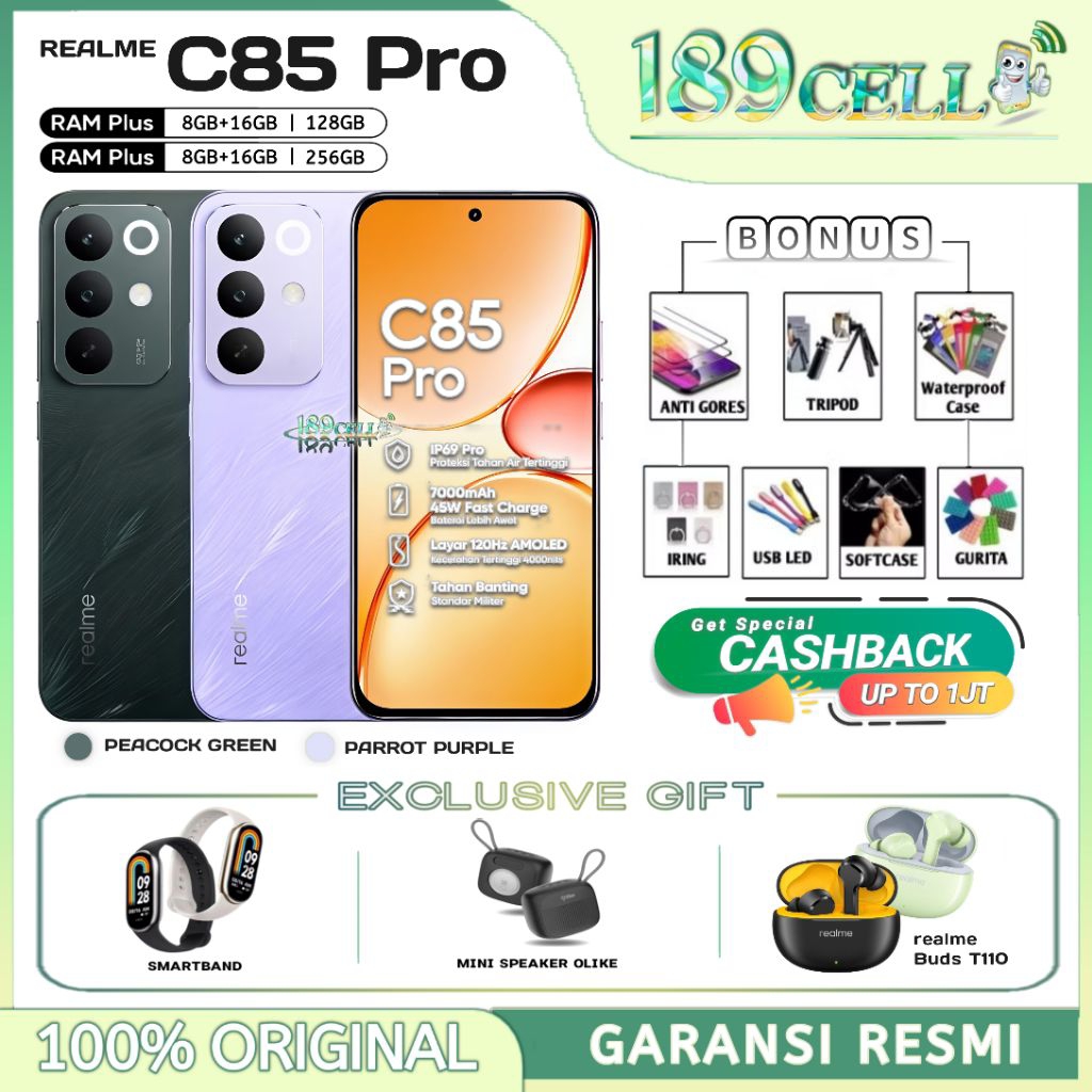 Jual REALME C85 Pro [8/128GB] [8/256GB] - 50MP Camera, Snapdragon 685 ...