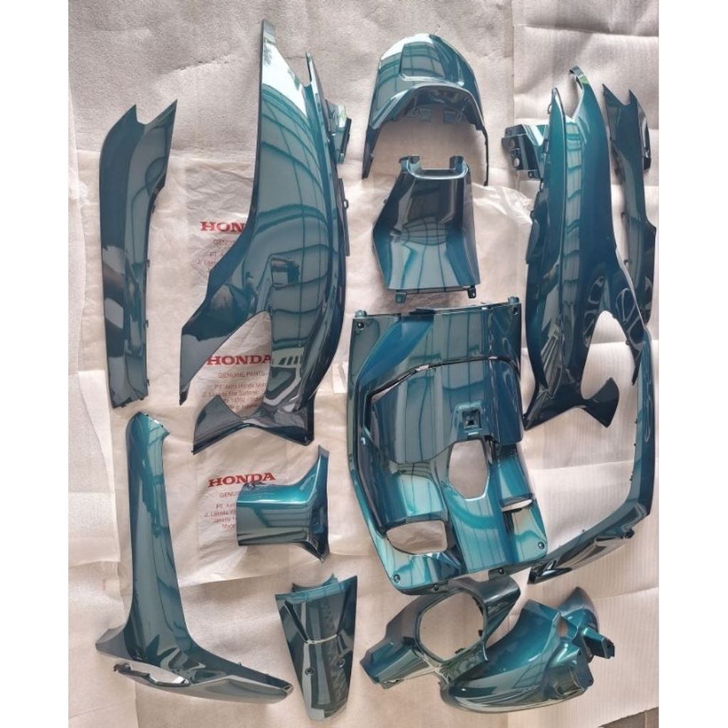 Jual COVER SET BODY STYLO 160 HIJAU ORIGINAL | Shopee Indonesia