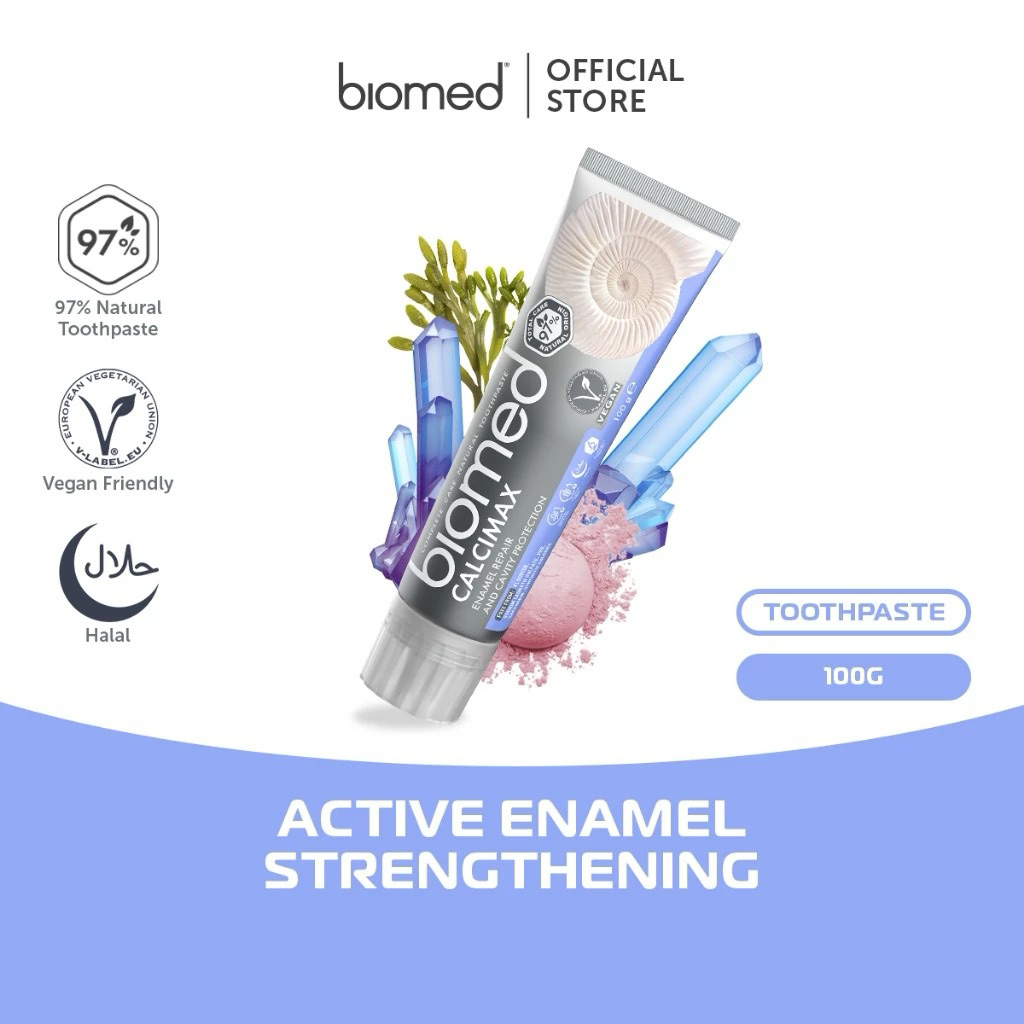 Jual Biomed Natural Toothpaste Calcimax | HAP Improve Gum Health (100g ...
