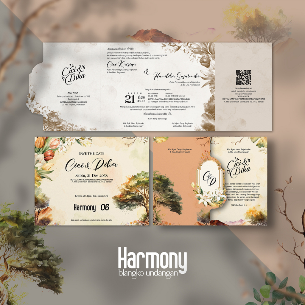 Jual Harmony 01-07 Blangko Undangan | Blangko Undangan Murah | Shopee ...