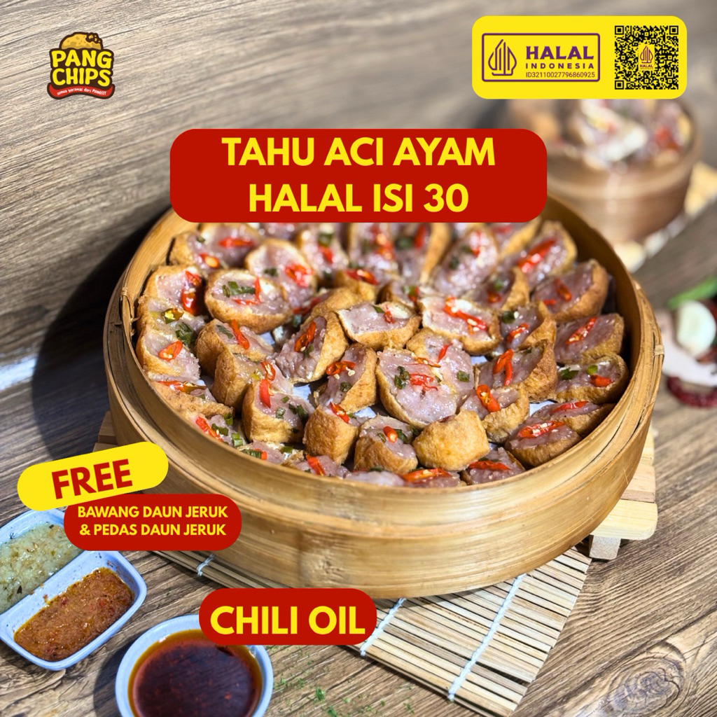 Jual Tahu Aci Ayam Halal Frozen 30 Pcs – Free Chili Oil & Bumbu Daun ...
