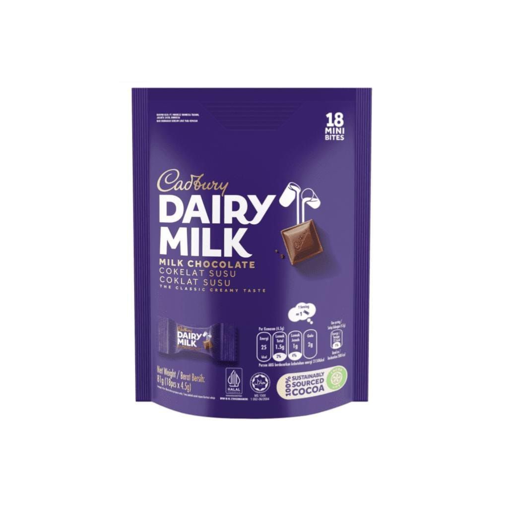 Jual Cadburry dairy milk cokelat sharebag isi 18pcs | Shopee Indonesia