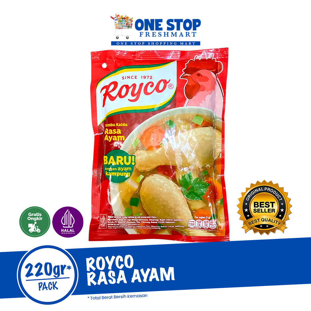 Jual ROYCO BUMBU PENYEDAP RASA AYAM 220GR | Shopee Indonesia