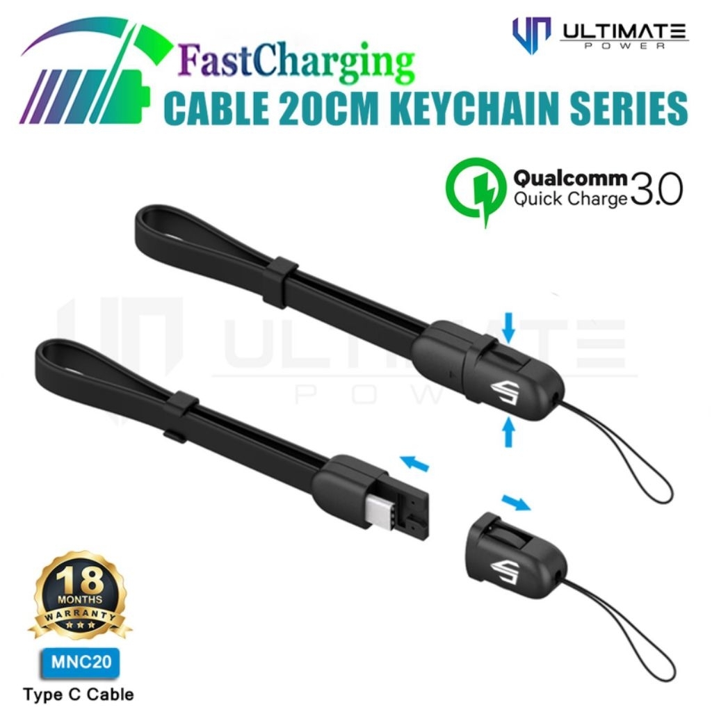 Jual Ultimate Data and Charging Cable Keychain Series Type C 20CM ...