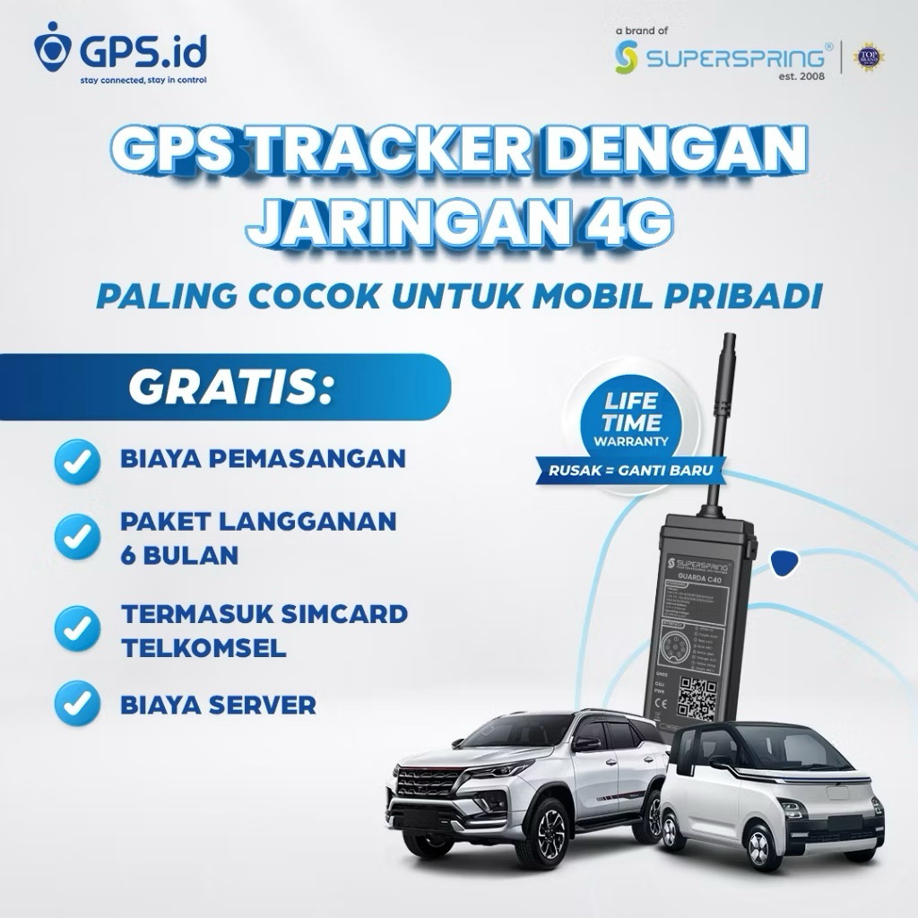 Jual GPS Tracker C40 Pelacak Kendaraan Jariangan 4G By_Superspring ...