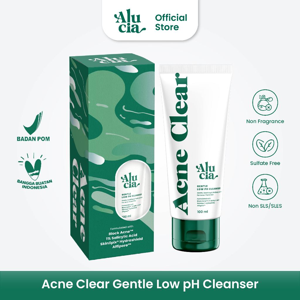 Jual ALUCIA | Acne Clear Gentle Low pH Cleanser with 1% Salicylic Acid ...