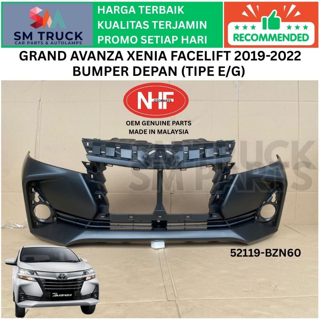 Jual (NHF MALAYSIA) BUMPER BEMPER DEPAN AVANZA XENIA TRANSMOVER TIPE G ...