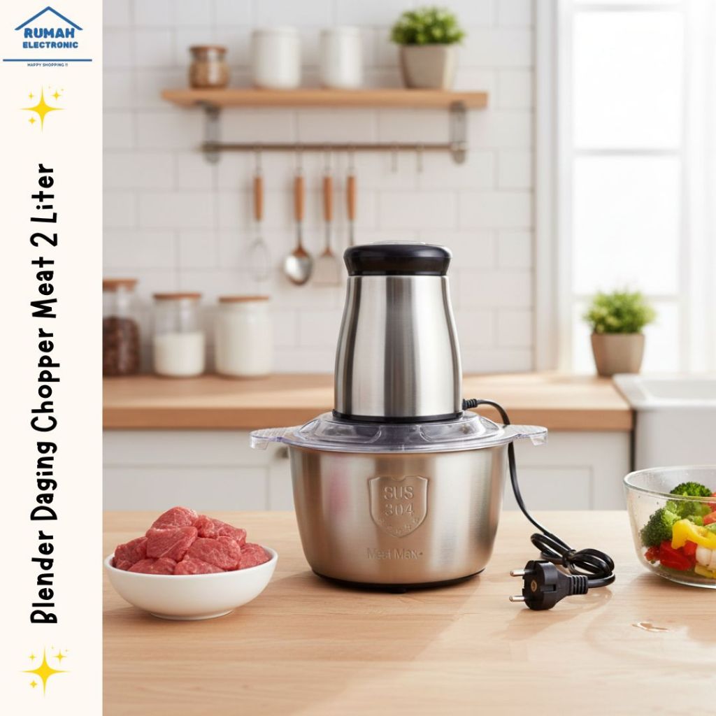 Jual Chopper Penggiling Daging, Sayur Serbaguna 2 Liter Chopper Food ...