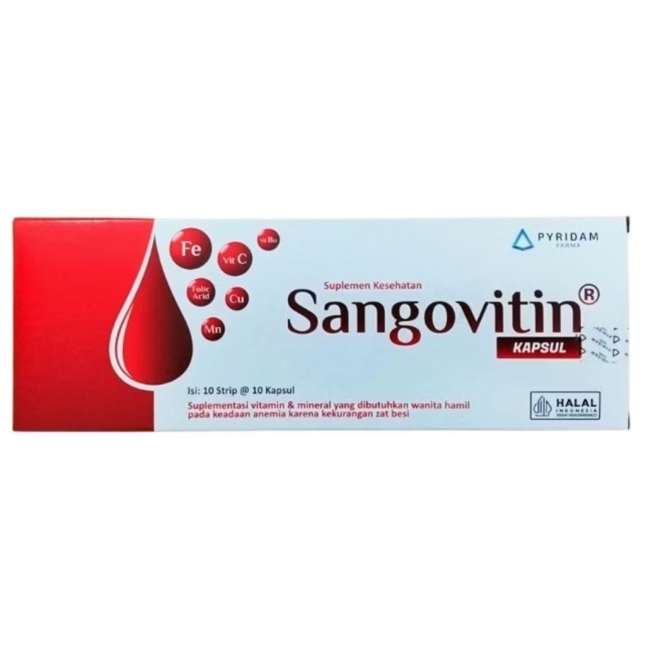 Jual SANGOVITIN Kapsul (100's /Dus) - Suplementasi Vitamin dan Mineral ...