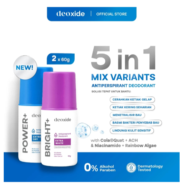 Jual Deoxide Antiperspirant Deodorant Roll On POWER+ For Hyperhidrosis ...
