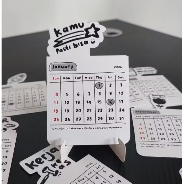 Jual Mini Calendar 2026 / kalender meja / stand / kalender Mini ...